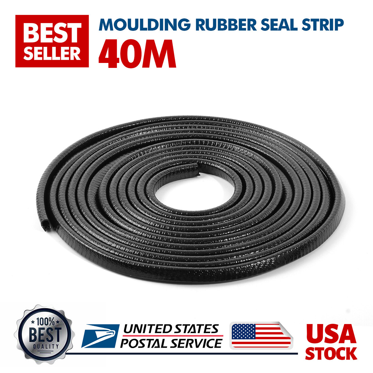 40m Car Door Edge Guard Moulding Trim Black Protector Strip Rubber ...