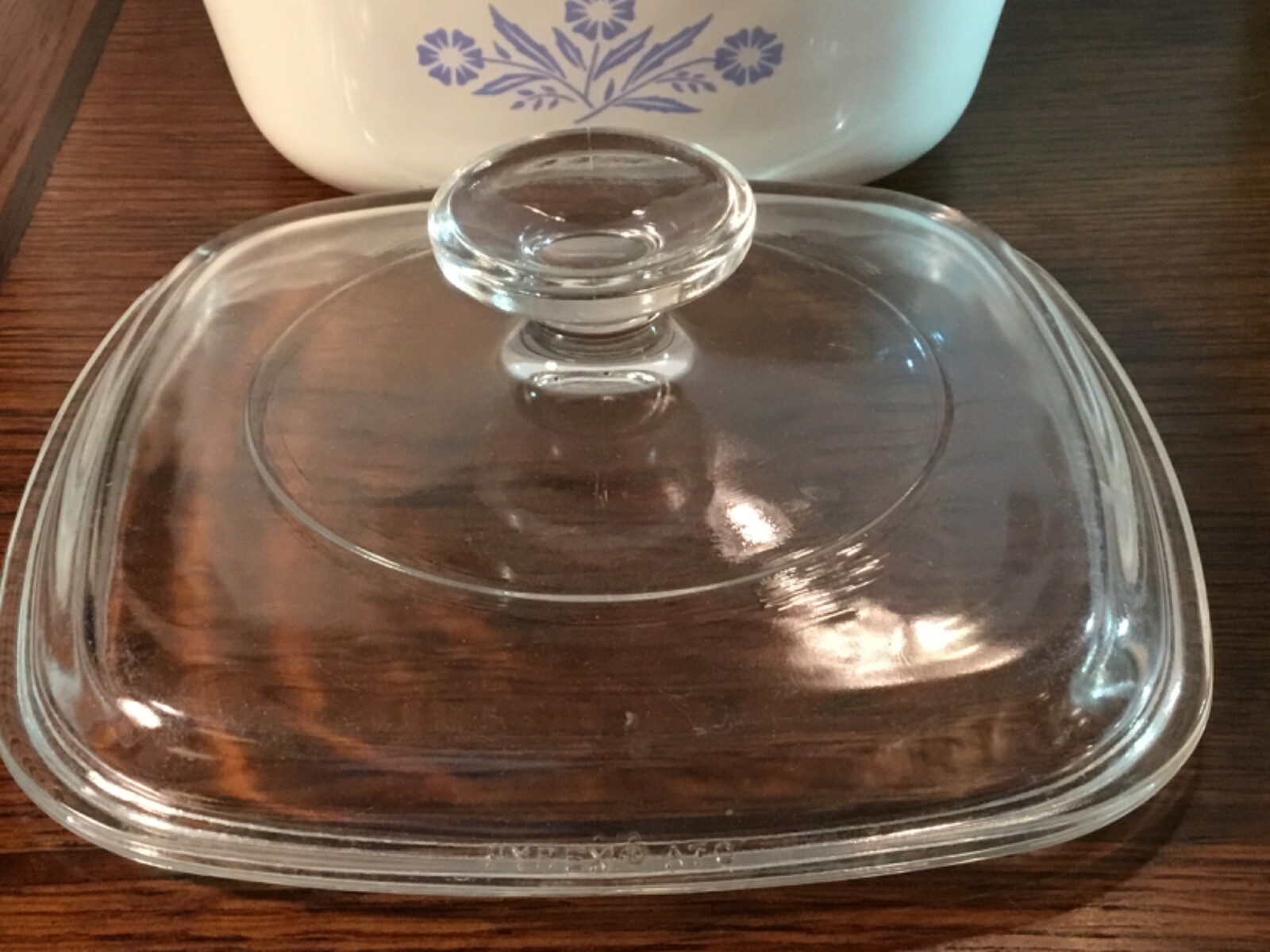 Blue Cornflower Corning Pyroceram TM C-20 Dish w/Clear Glass Pyrex Lid ...