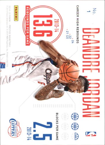 2014-15 Panini Prestige - Prestigious Posts Premium #1 DeAndre Jordan ...