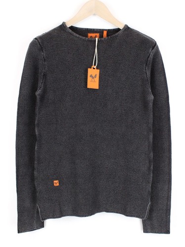 Good Genes Women's Sweater L Cotton Round Neck Off-Black Tight-Knit ...