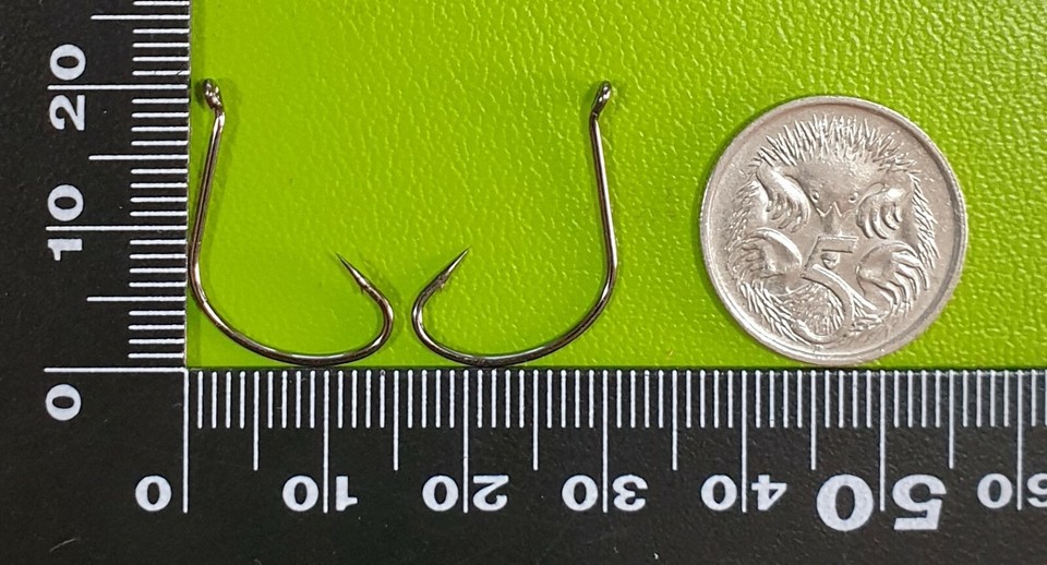 200 DFS size #8 WIDE GAP FISHING HOOK chemical sharp black nickel ...