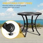 30 Inch Aluminum Round Patio Dining Table Outdoor with Umbrella Hole ...