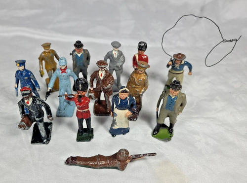 Lot Of 14 Vtg. Lead Figures - All types, some w/ Movable Arms | eBay