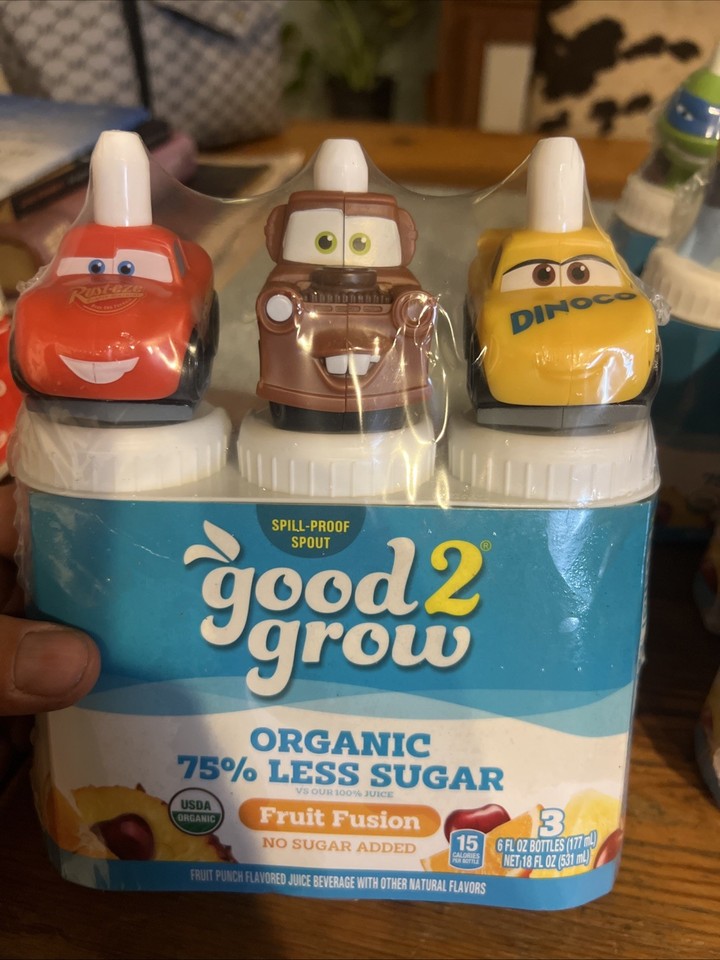 RARE Good2Grow 24 BOTTLE SET TOPPERS JUICE TMNT Bluey Cars Moana Toy ...