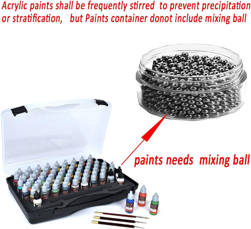 150Pcs Stainless Steel Paint Mixing Balls 5.5Mm Rust-Proof Acrylic ...