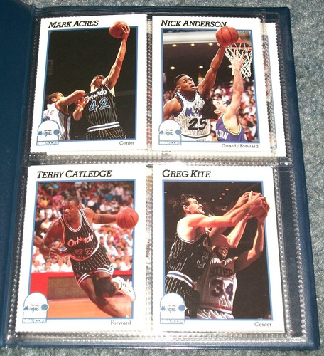 ORLANDO MAGIC Vintage 1991-1992 NBA Hoops Team Card Set Collector's ...