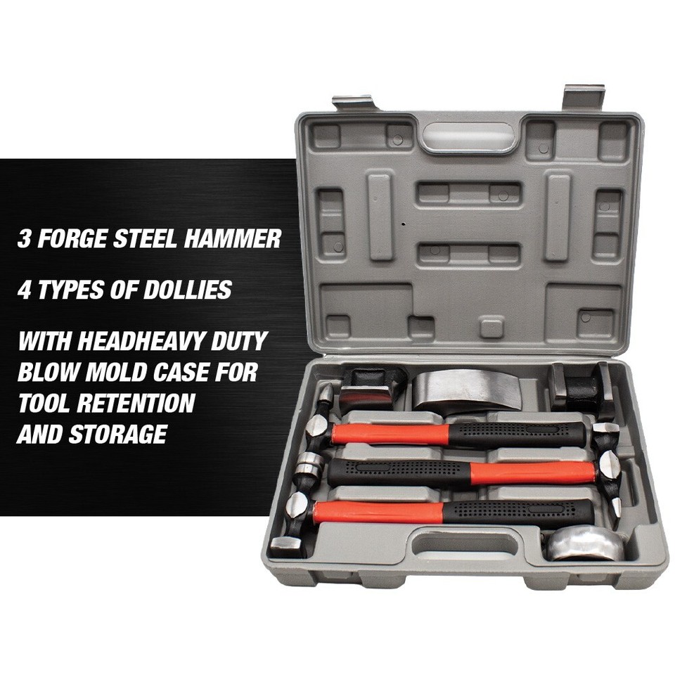 7pcs Cast Iron Auto Body Repair Tools Panel Beating Set Fender Tool Kit ...