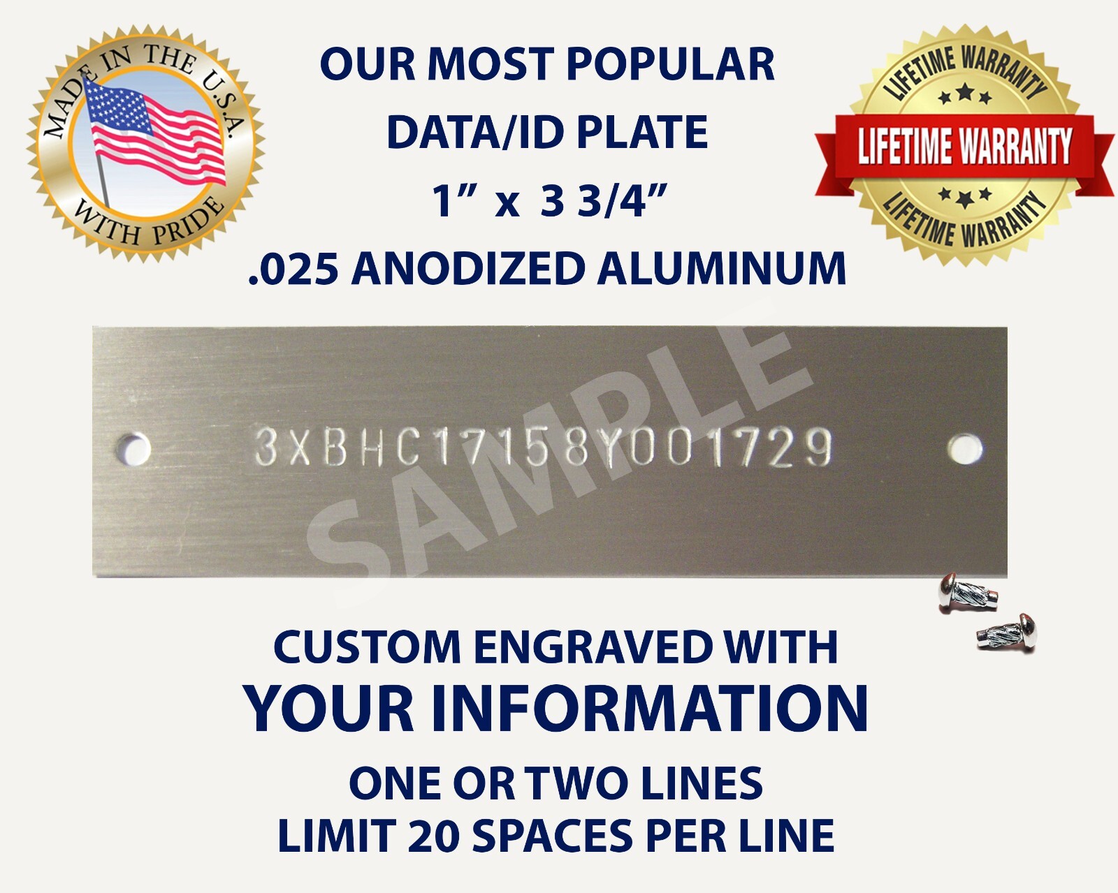 SERIAL NUMBER TAG PLATE DATA BUICK FORD DODGE CHEVY CHEVROLET AMC ...