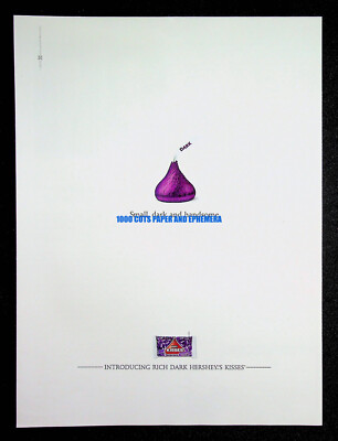 Hershey's Dark Chocolate Kisses Candy 2003 Trade Print Magazine Ad ...