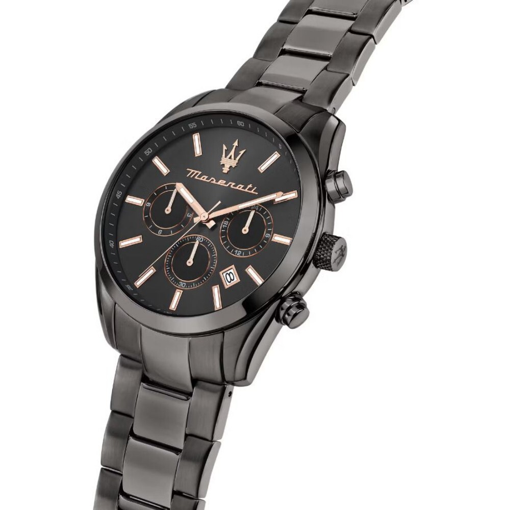 Maserati Chronograph Black Dial And Stainless Steel Strap Men Watch ...