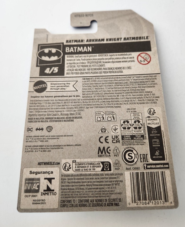 Hot Wheels Batman:Arkham Knight Batmobile Black #149 149/250 - 2024 ...