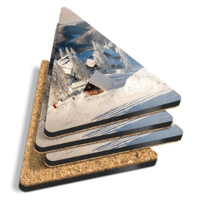 4x Triangle Coasters - Poian? Bra?ov Ski Resort Romania #12504 | eBay