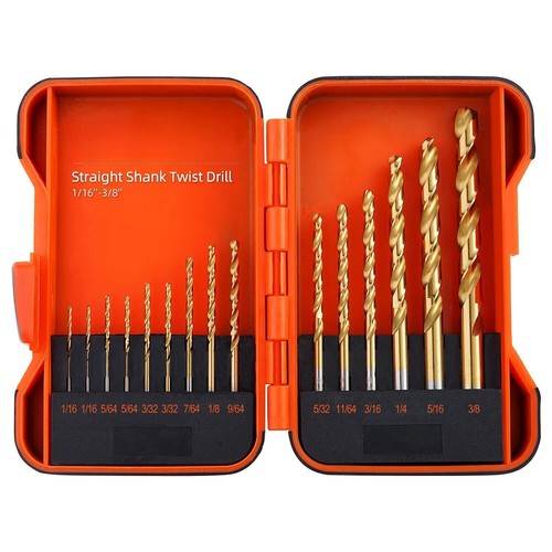 75Pc Cobalt Drill Bit Set Twist Jobber Length for Hardened Metal ...