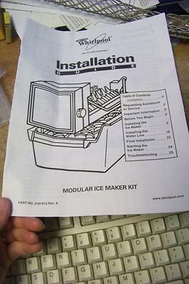 whirlpool 2181913 modular ice maker kit installation guide | eBay UK