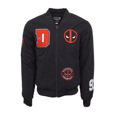 MARVEL DEADPOOL MENS BOMBER PUFF JACKET | eBay