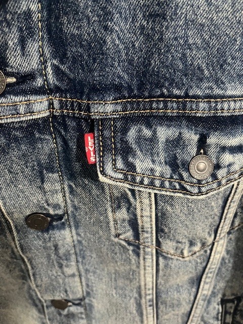 New Men's Levi's Premium Denim Trucker Jacket L Type III Big E Blue ...