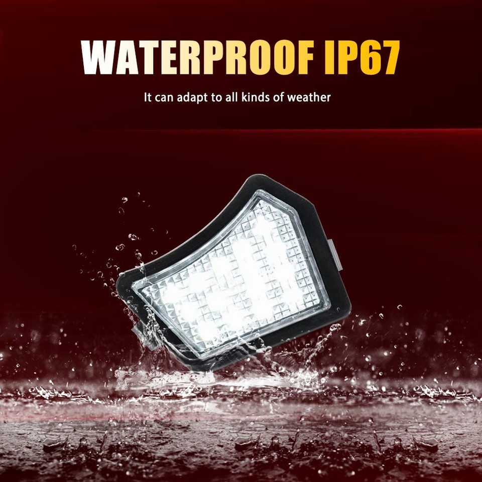 LED Under Side Mirror Lights Puddle Lamp For Jaguar XJ X350 XE X760 Volvo C30 ER | eBay