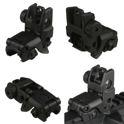 Flip Up Backup Iron Sight Polymer Rear Only | eBay