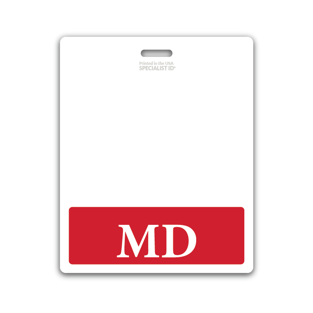 MD Badge Buddy Oversized Horizontal Extra Long ID Backer for Doctors of ...