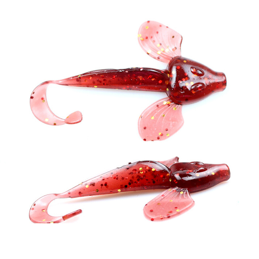 6X Soft Plastic Fishing Lure Tackle Paddle TAIL FLATHEAD Bream Bass Cod ...