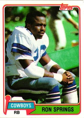 RON SPRINGS 1981 Topps FB #433 BUY ANY 2 ITEMS FOR 50% OFF B1007R4S15P1 ...