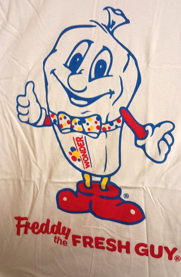 Freddy Fresh Wonder Bread Retro Mascot T-Shirt New Adult XL | eBay