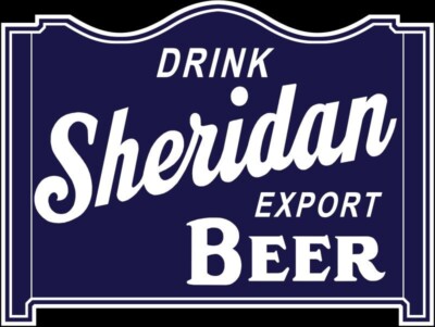 Drink Sheridan Export Beer NEW Sign: 18" Wide Diecut USA STEEL | eBay