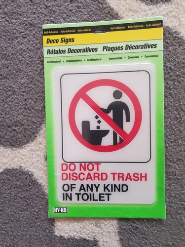 Lot of 9 - Do Not Discard Trash Of Any Kind In Toilet | eBay