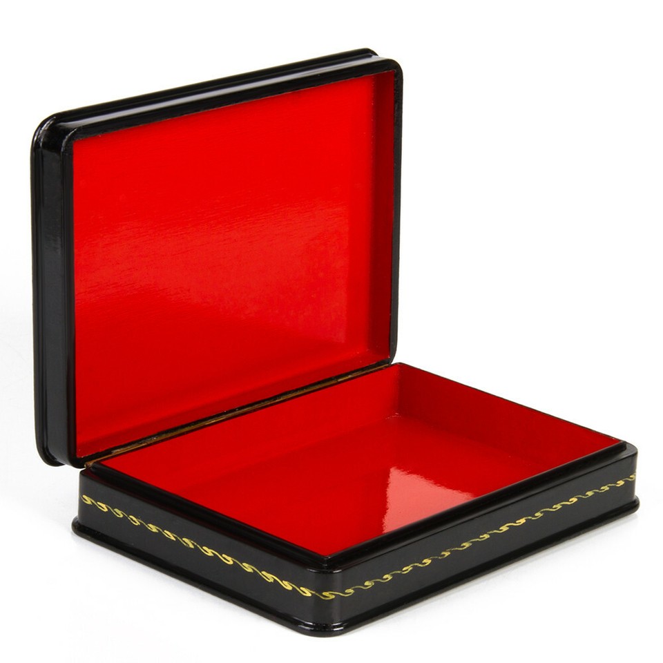 North Russian Lacquer Box Fedoskino Keepsake Trinket Jewelry Box 4x6 | eBay