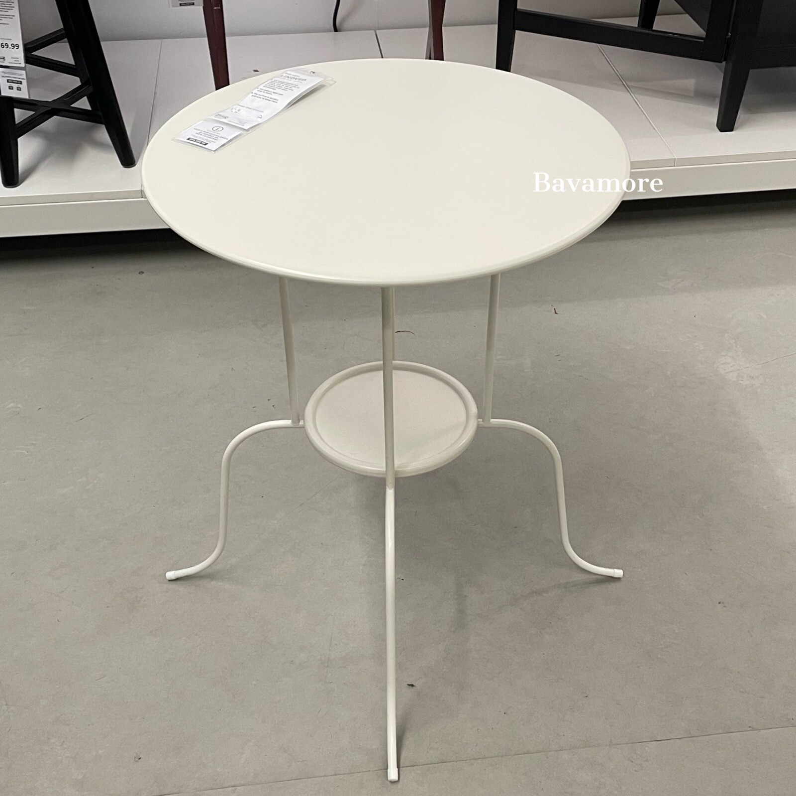 IKEA Lindved Steel Side Table White 20x26 3/4" for sale online | eBay