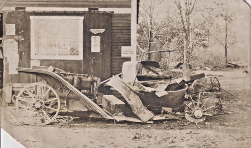 RPPC~Real Photo Postcard~1910 AUTO CAR Wreck~Senator CHARLES JONES ...