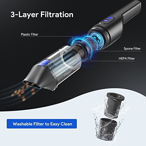 Handheld Vacuum Cordless 20kpa 200w High Power Car Vacuum Cordless ...
