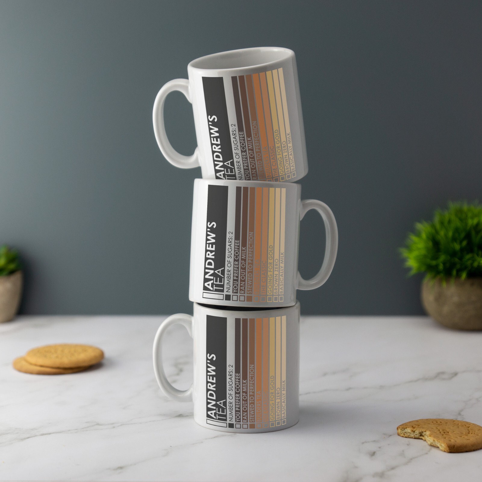 Tea Colour Mug Personalised Funny Birthday Gift Tea Colour Chart Mug | eBay