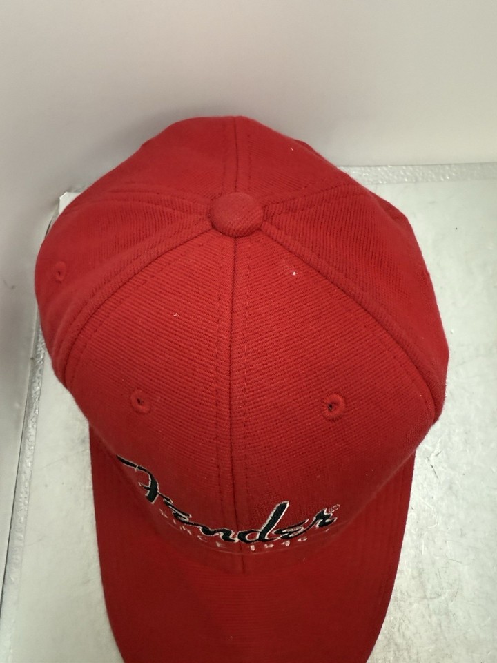 Red Fender Since 1946 Logo Embroidered Flexfit Hat | eBay