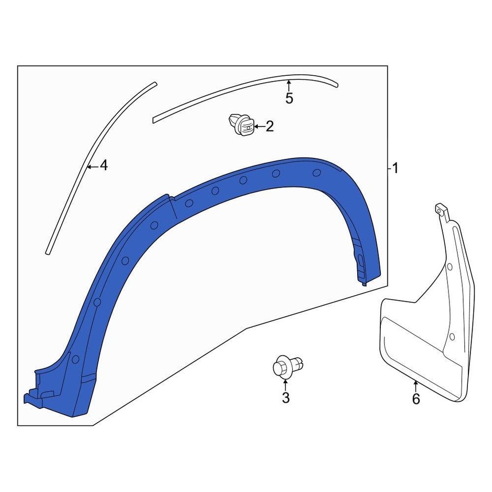 For Toyota Grand Highlander 24-25 Toyota Rear Right Wheel Arch Molding ...