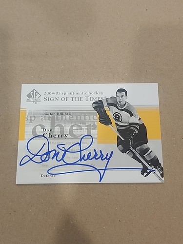 2004-05 Don Cherry SP Authentic Sign Of The Times ST-DC Auto Autograph ...