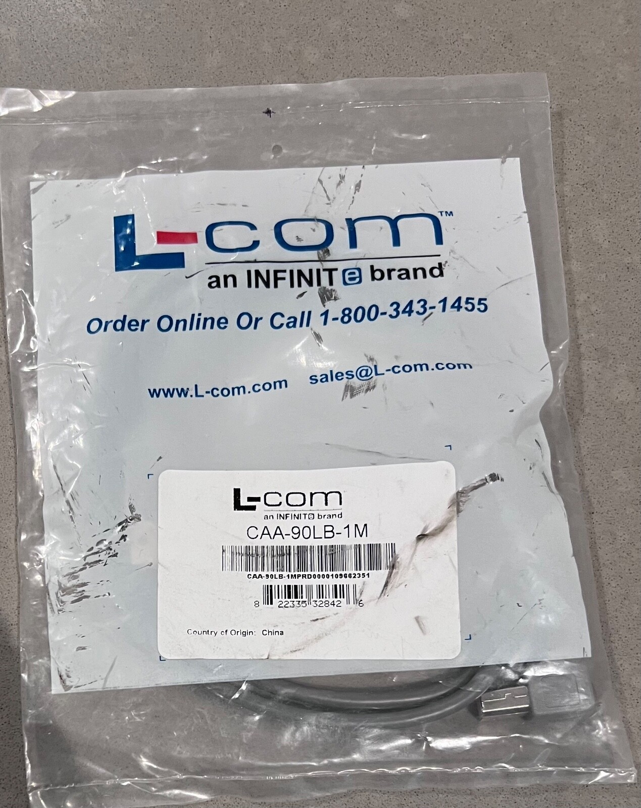 L-com Right Angle USB Cable Straight A Male Left Angle B Male, 1M CAA ...