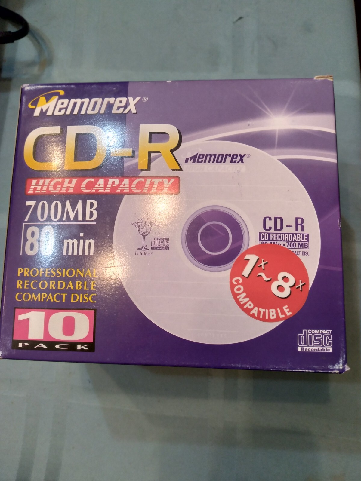 New Memorex 10 pack CD-R High Capacity 700MB 80 Minute With Jewel Cases ...