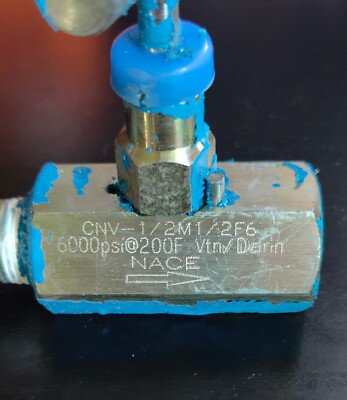 (7) CNV - 1/2M 1/2F 6 6000 PSI NACE Flow Control Needle Valves | eBay