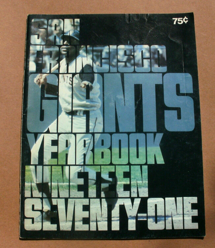 1971 San Francisco SF Giants Team MLB Baseball Yearbook | eBay
