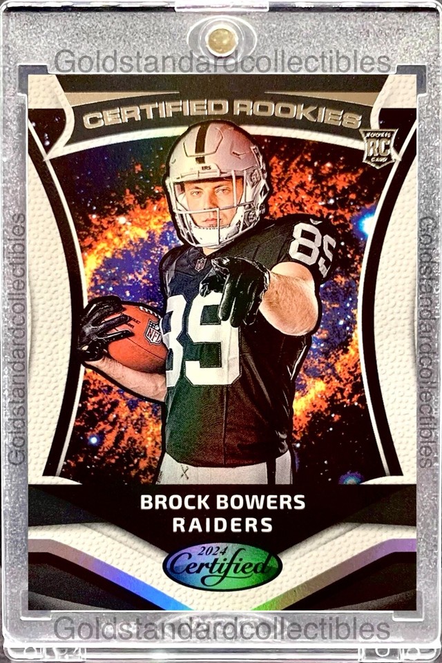 Brock Bowers RARE ROOKIE GALAXY FOIL INVESTMENT SSP PANINI RAIDERS MVP ...