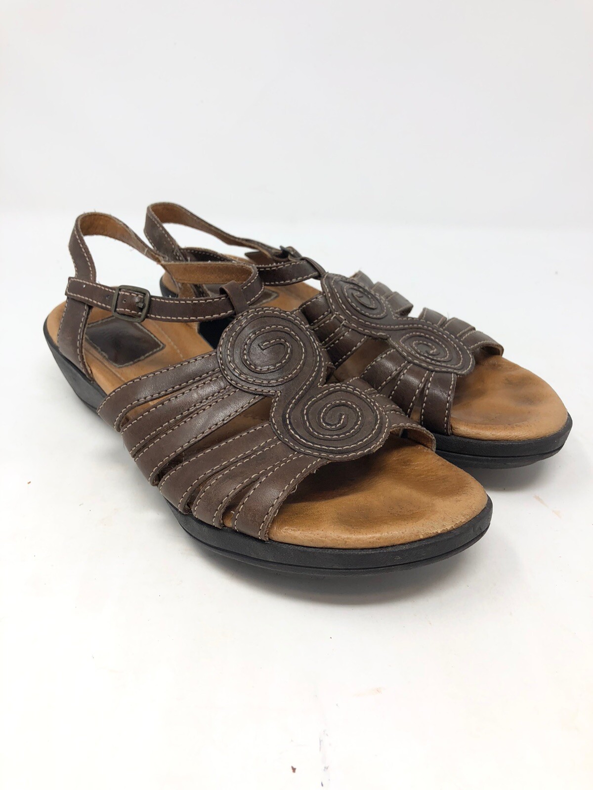 Clarks Artisan 85357 Brown Leather Slingback Sandals … - Gem