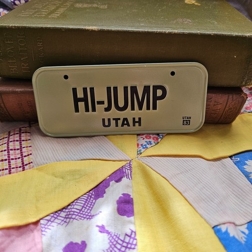 Vintage Utah 'HI-JUMP' 1983 Bike License Plate | eBay