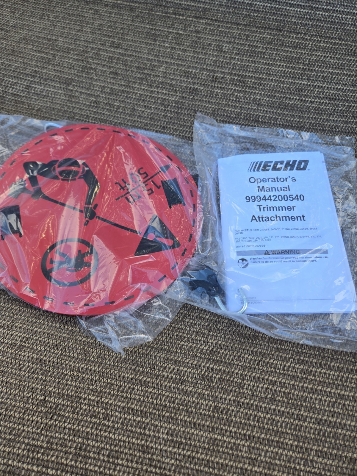 ECHO Trimmer Attachment Owners Manual Model 99944200540/ Bin 82 | eBay