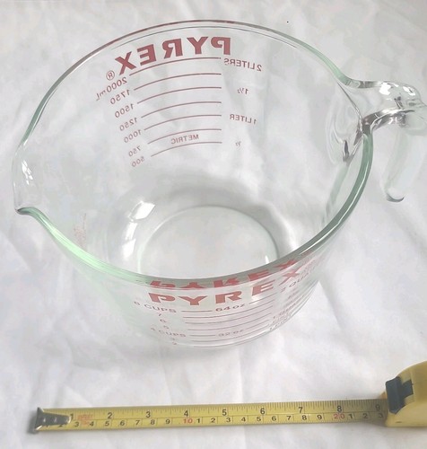 Pyrex #564- 2 Quart- 8 Cups -2 L- 2000 ml Measuring/Mixing Bowl USA ...