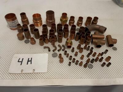 ONE LARGE LOT OF ABOUT 80 COPPER UNION, REDUCER, TEE, ELBOW, COUPLING ...