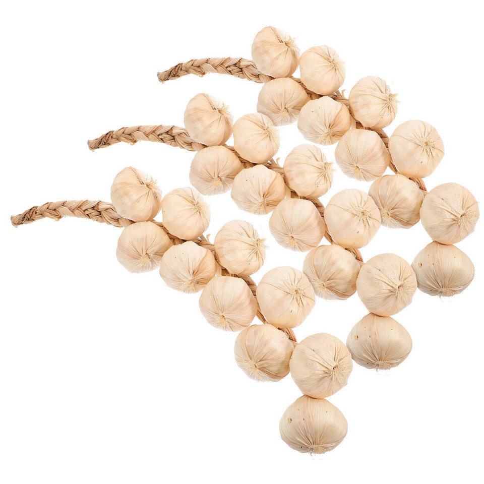 3 Pcs Garlic Rope Faux String Artificial Realistic Model Models | eBay
