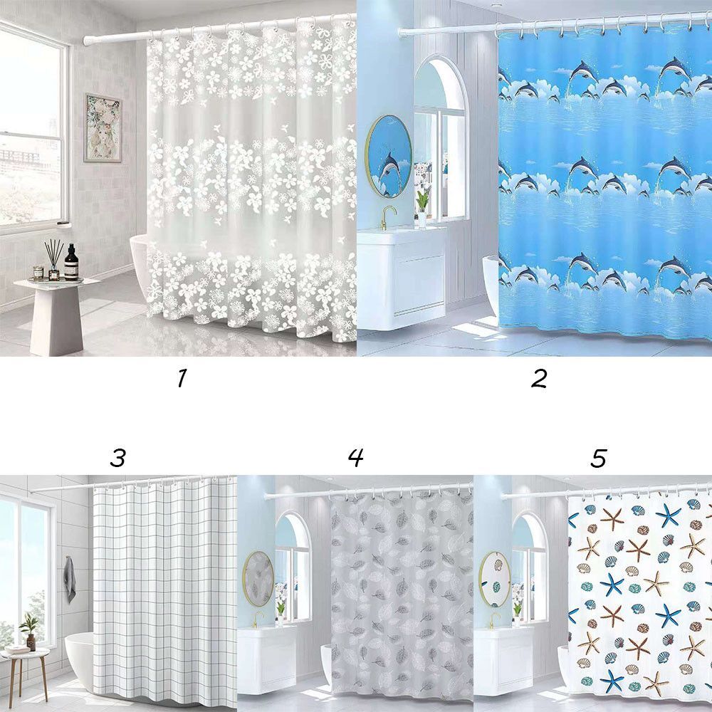 Starfish 180*180cm Bathroom Assorted Printed Designs PEVA Shower ...