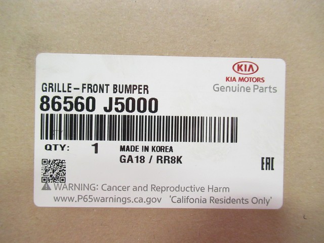 OEM Kia Stinger Base Premium Grille 86560-j5000 Scratches for sale ...