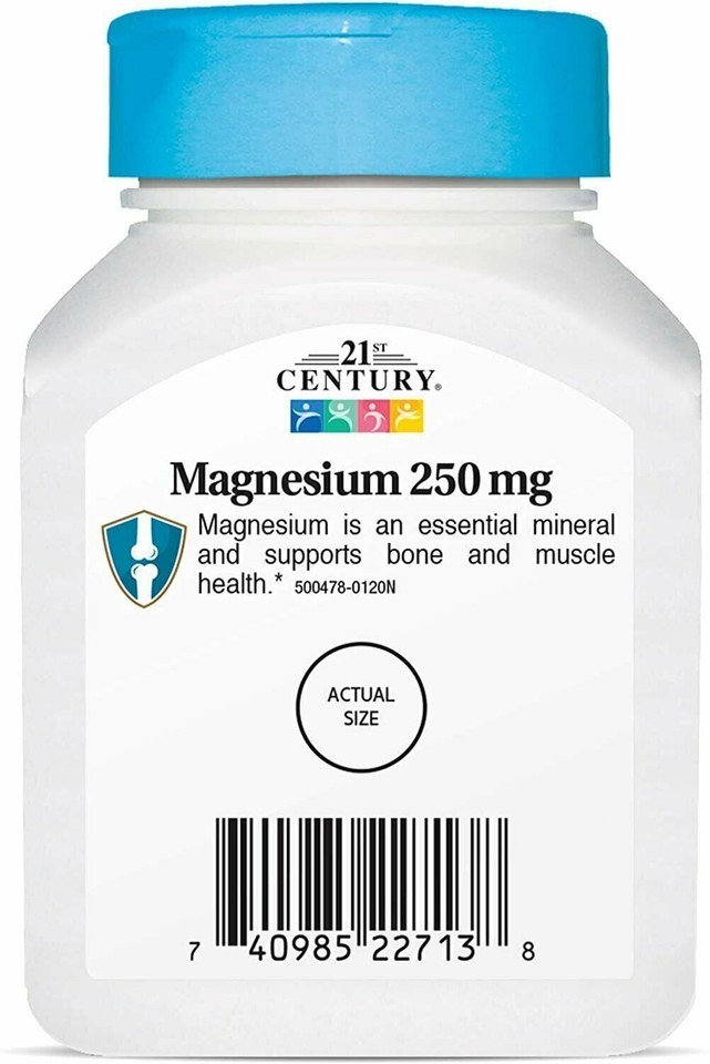 3 Pack Magnesium with Calcium 250mg 330 Tablet (3x110) Bone Muscle ...